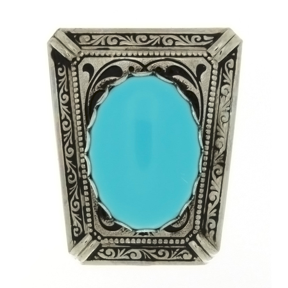 SLIDE GEMSTONE TURQUOISE LADDER 18 X 25 MM BOLO – Eloxite