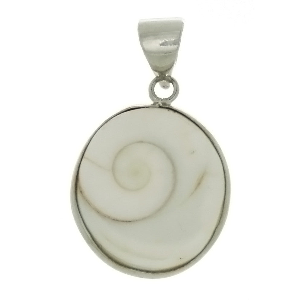 NATURAL SHELL SHIVA COIN 20 MM PENDANT – Eloxite